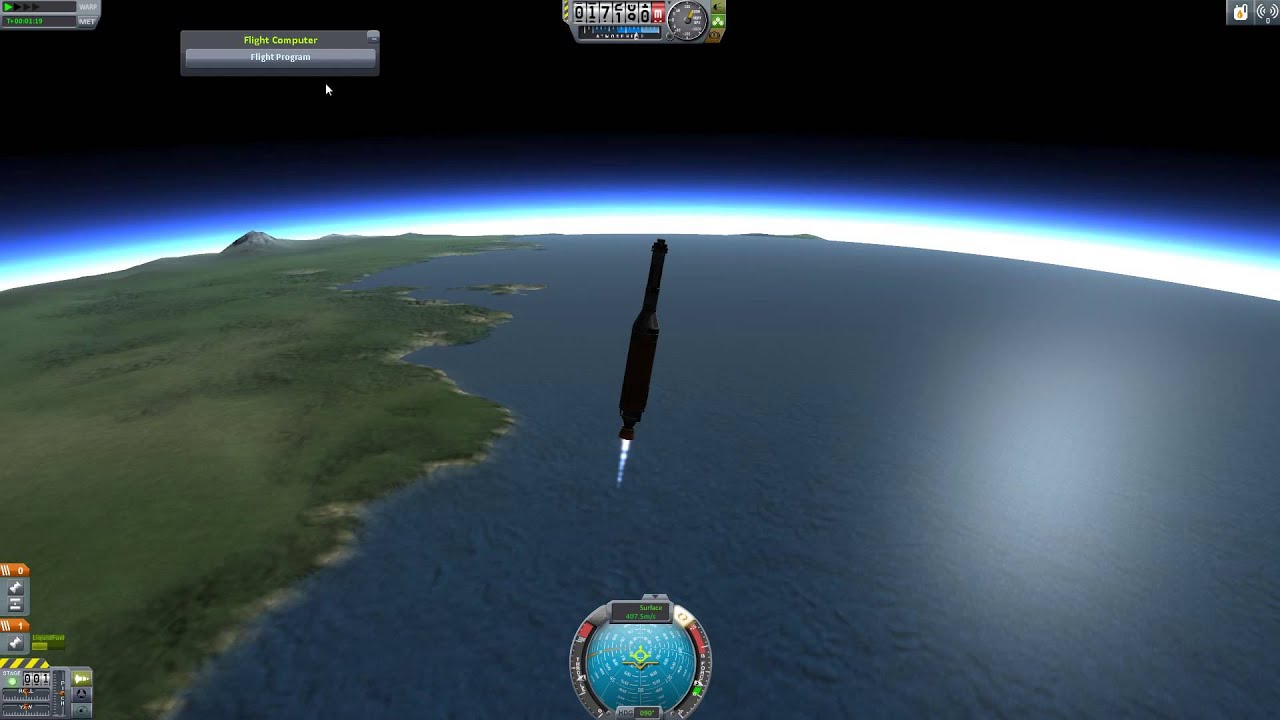 KSP Flight Computer, flight to orbit - YouTube