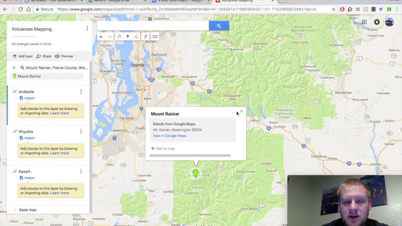 Volcanoes in Google Maps - YouTube