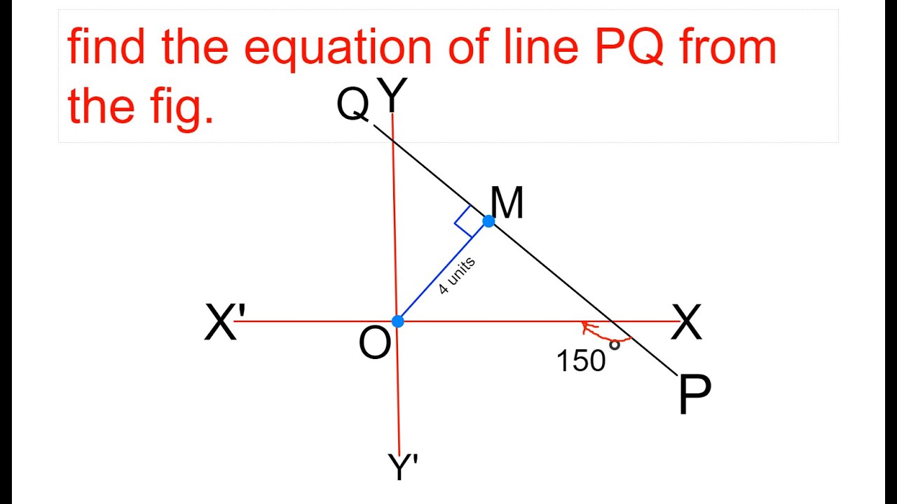 euqation of straight line in normal or perpendicular form. finding ...