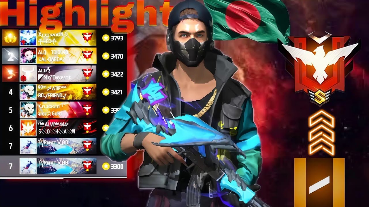 Free Fire BR Rank Push on Mobile gameplay [highlights] BD Server - YouTube