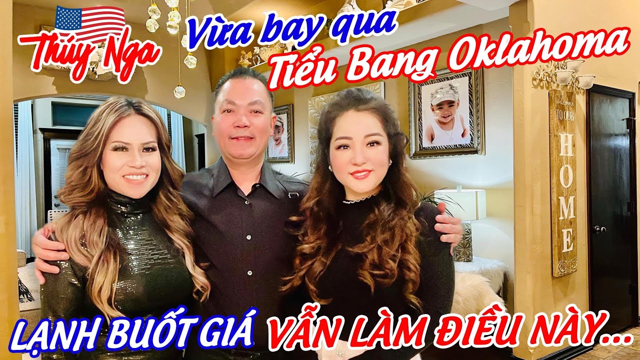 Thúy Nga vừa bay qua Tiểu Bang Oklahoma lạnh buốt giá vẫn làm điều này ...