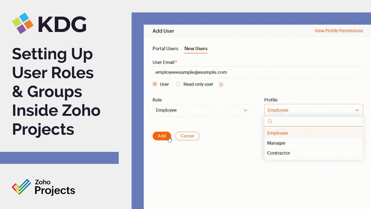 Setting Up User Roles & Groups Inside Zoho Projects - YouTube