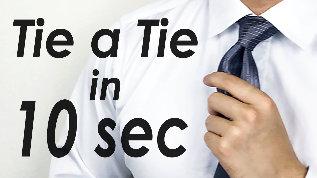 FASTEST WAY to Tie a Tie | Four-in-Hand Knot - YouTube