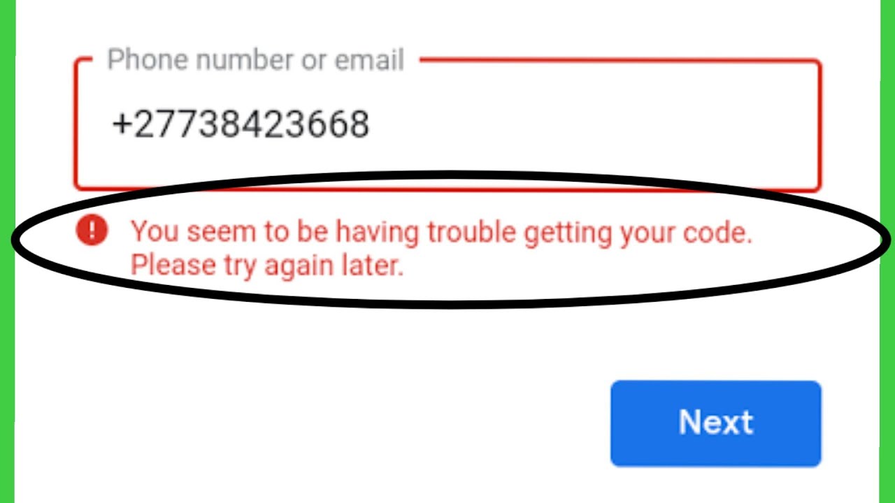 Fix Facebook You seem to be having trouble getting your code. Please ...
