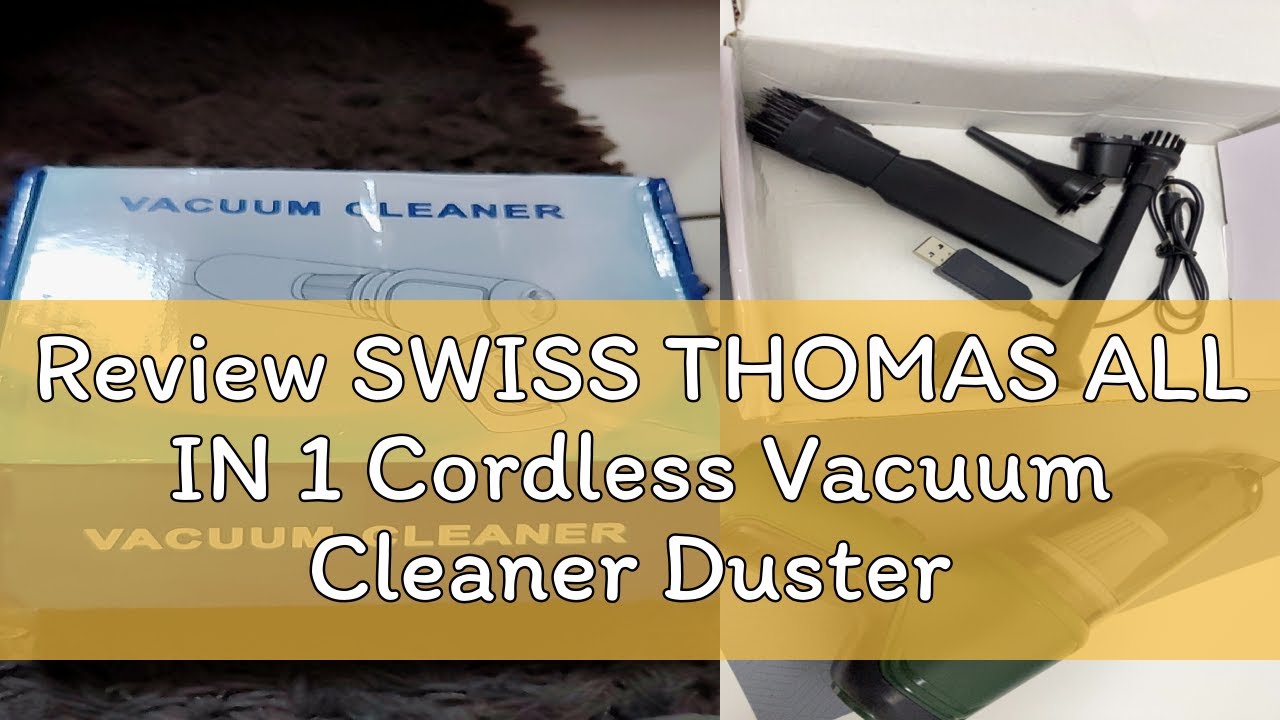Review SWISS THOMAS ALL IN 1 Cordless Vacuum Cleaner Duster Blower Air ...