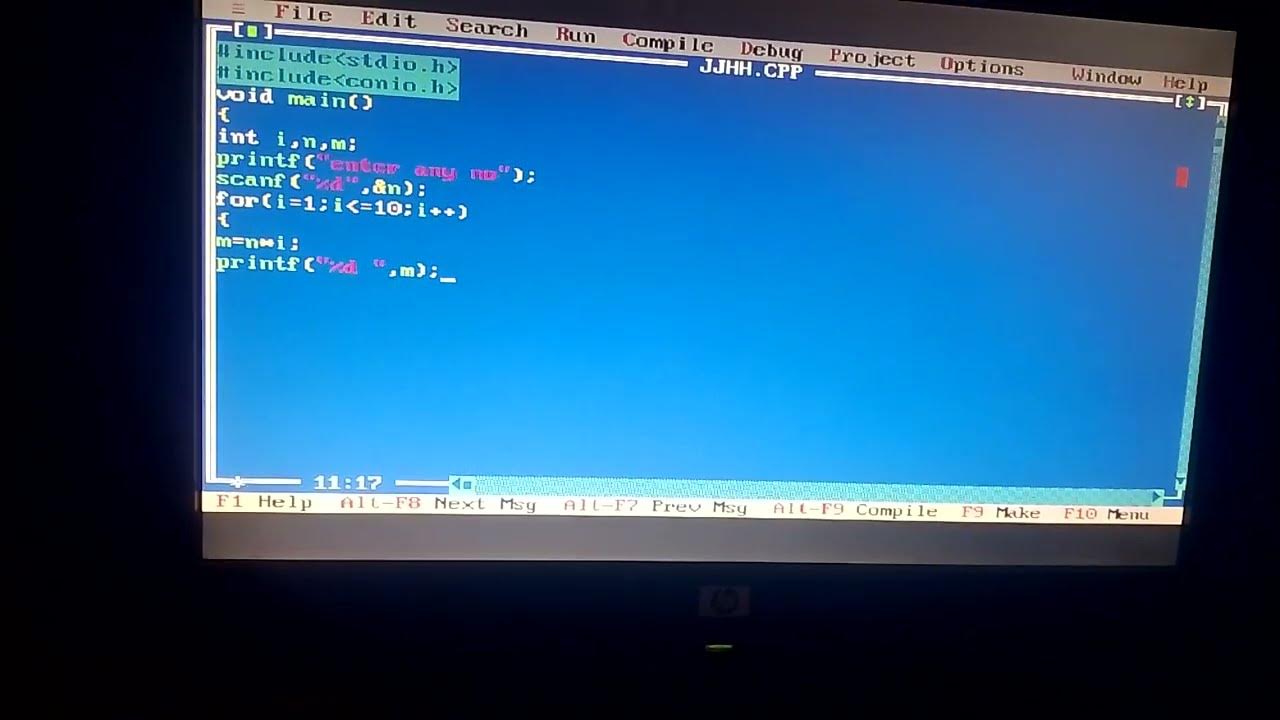 WAP In C to printf table of any no. - YouTube