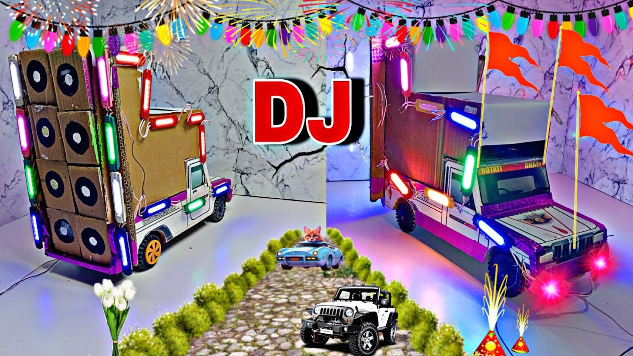 Diy Mini Dj Truck At-home Big dj loading Dj project kese banaye Dj gadi ...