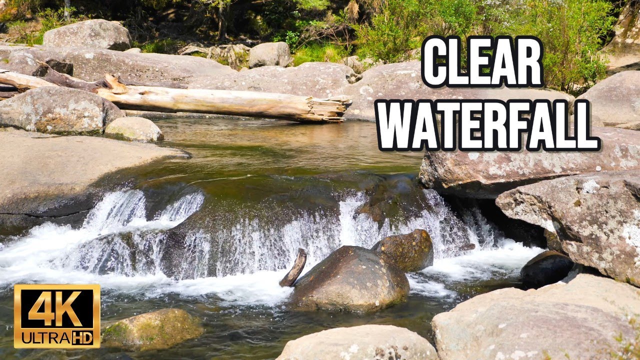 Beautiful Clear Waterfall for Relaxation 4K- Peaceful Nature Film - YouTube