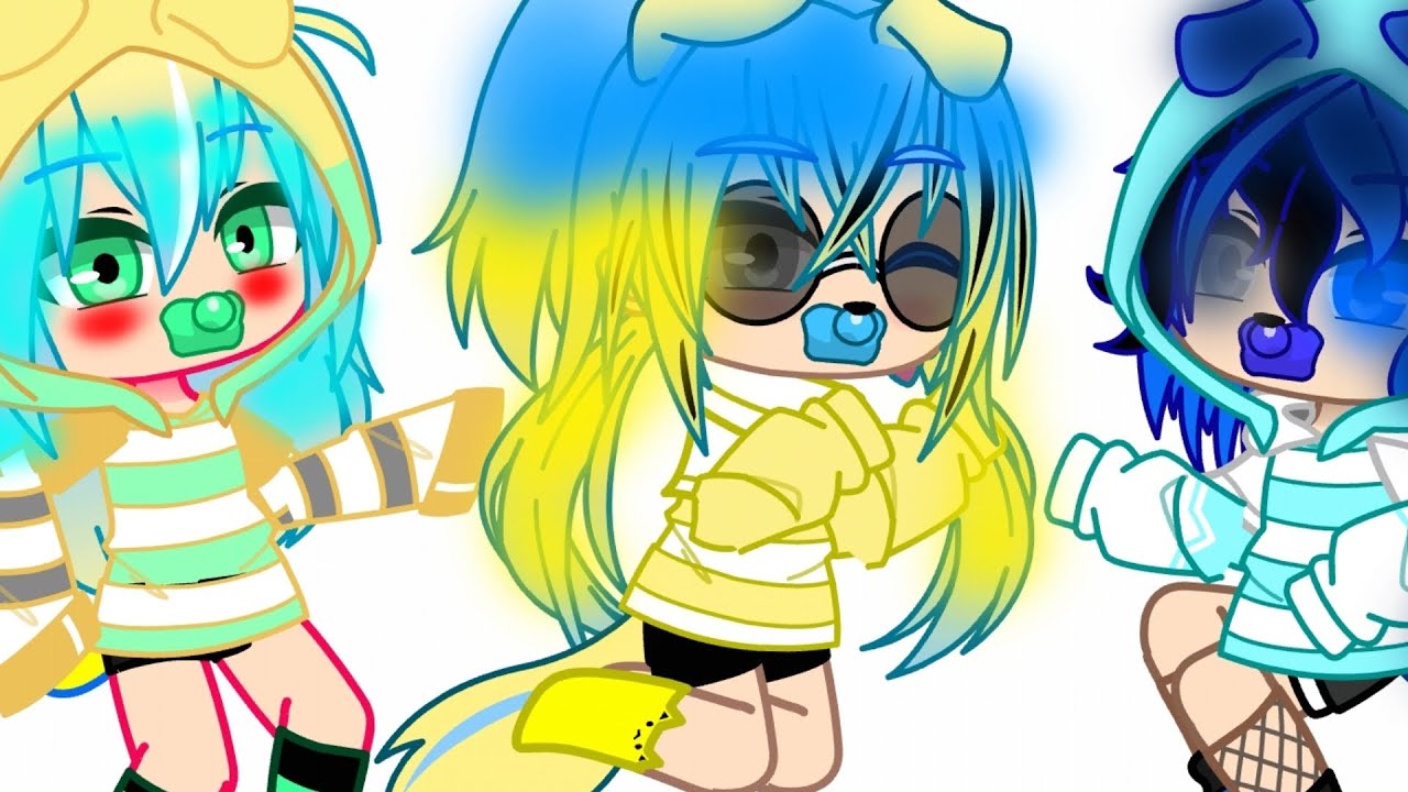 el comienzo de la familia mikemba 💕💕💕💙💛💙💛 @Spreens_gacha y otra no me ...