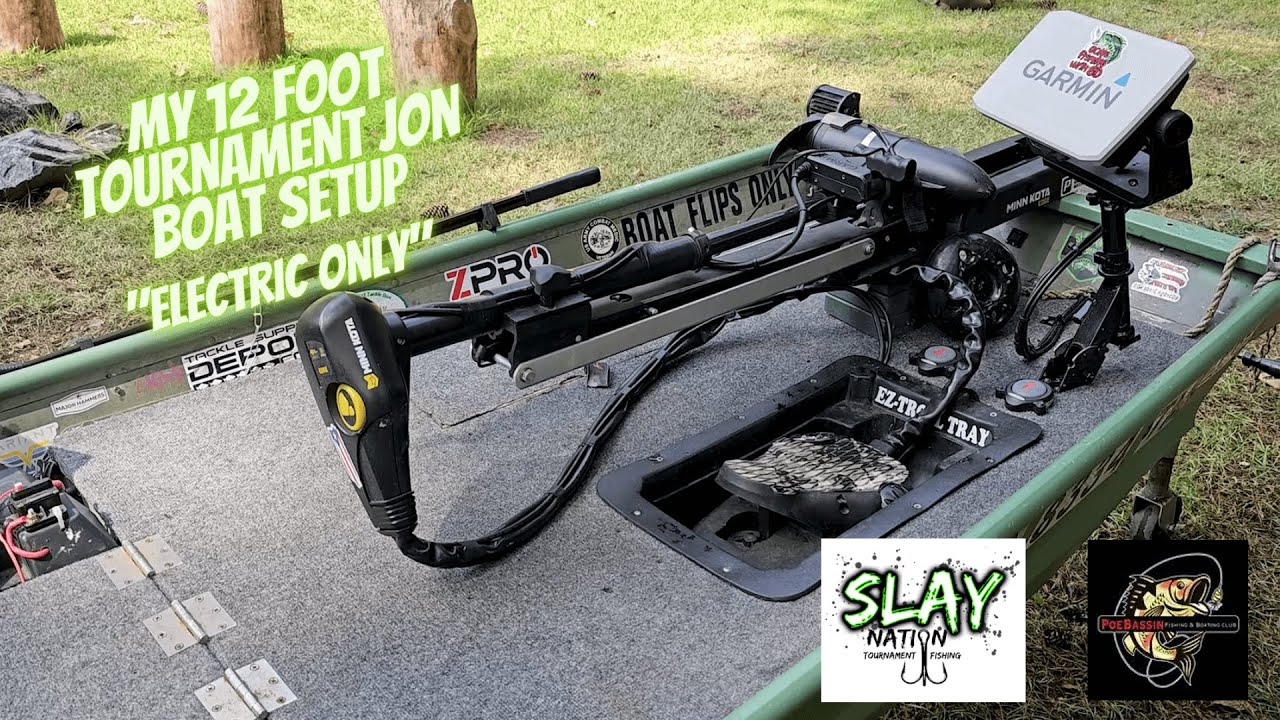 MY 12 FOOT TOURNAMENT JON BOAT SETUP - YouTube