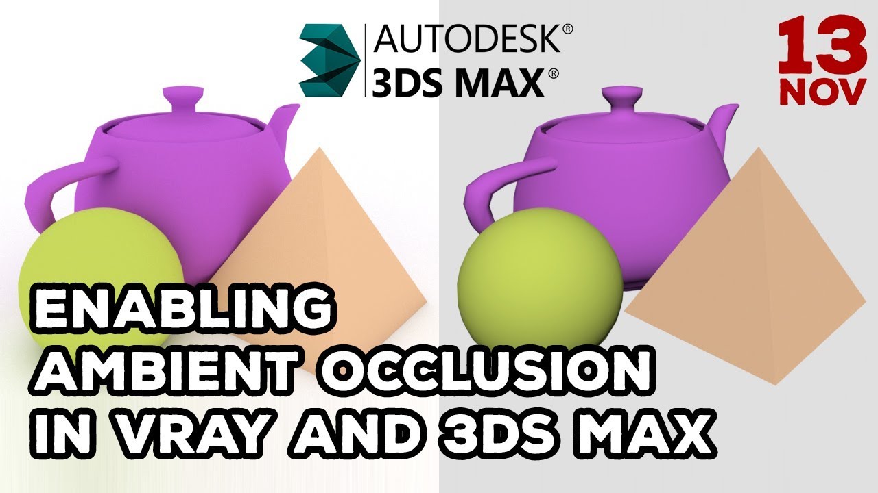 Ambient Occlusion in 3ds Max and Vray - YouTube