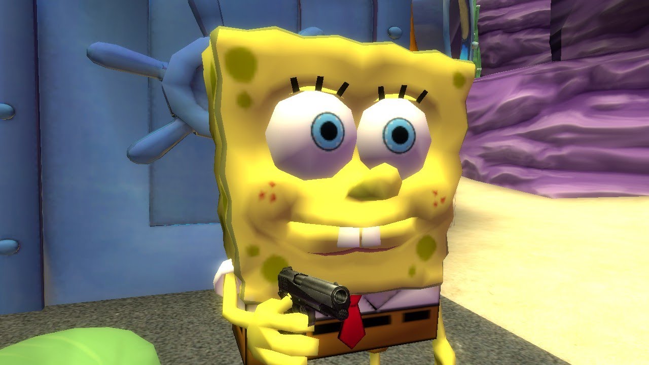 Spongebob with a god damn GUN!| SpongeGlock SquarePants - YouTube