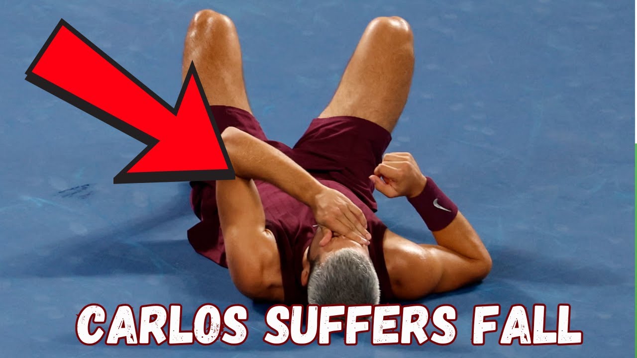 Carlos Alcaraz Suffers Fall In Tokyo Event... - YouTube