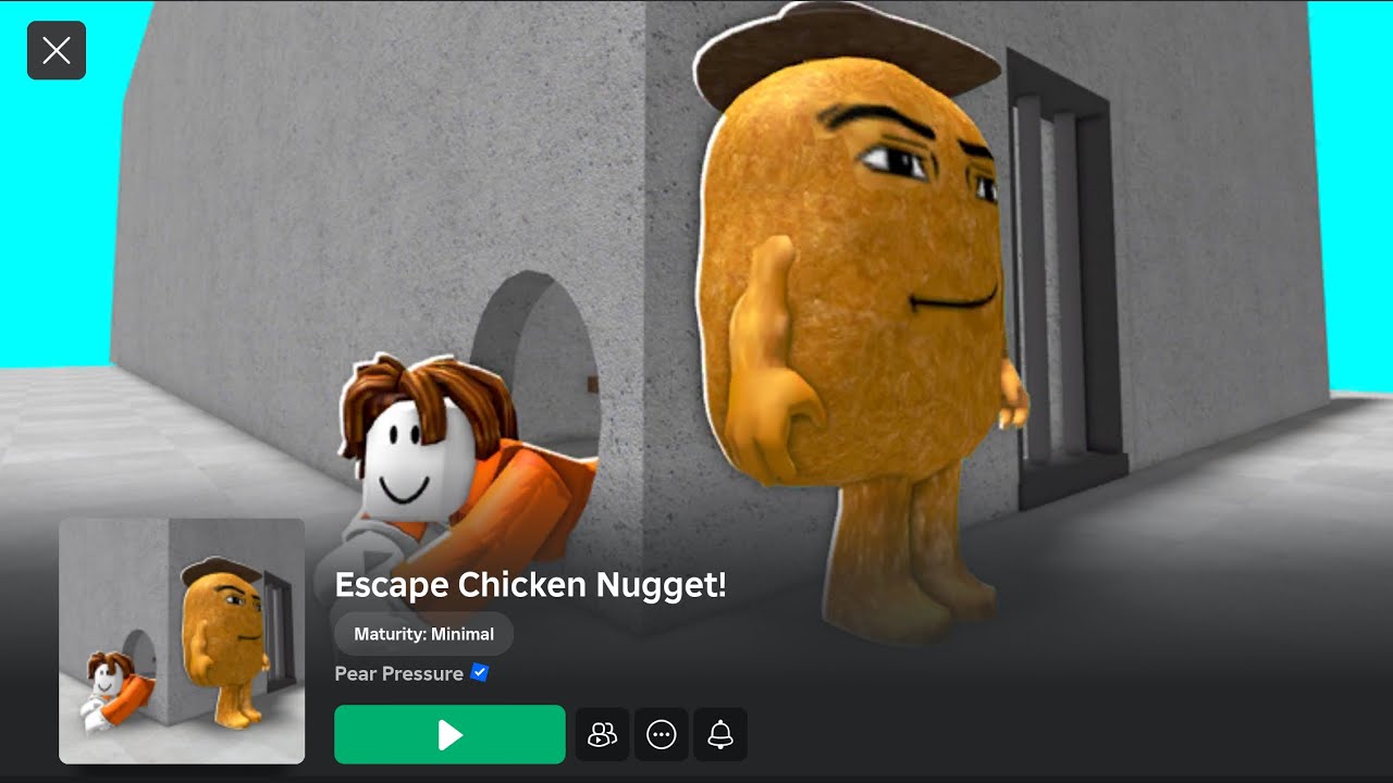 ESCAPE Chicken Nugget! Roblox game play - YouTube