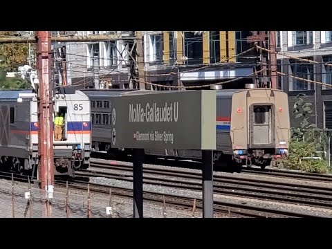 Train Meet! amtrak Silver Meteor #638 & Marc #85 & #10 #railfaning # ...