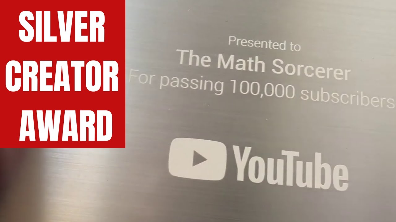YouTube Silver Creator Award for 100,000 Subs - YouTube
