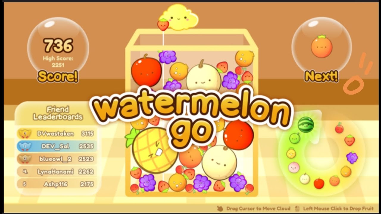 🍉 ₊˚.⋆☾⋆⁺₊ watermelon go! | playing watermelon go | roblox - YouTube