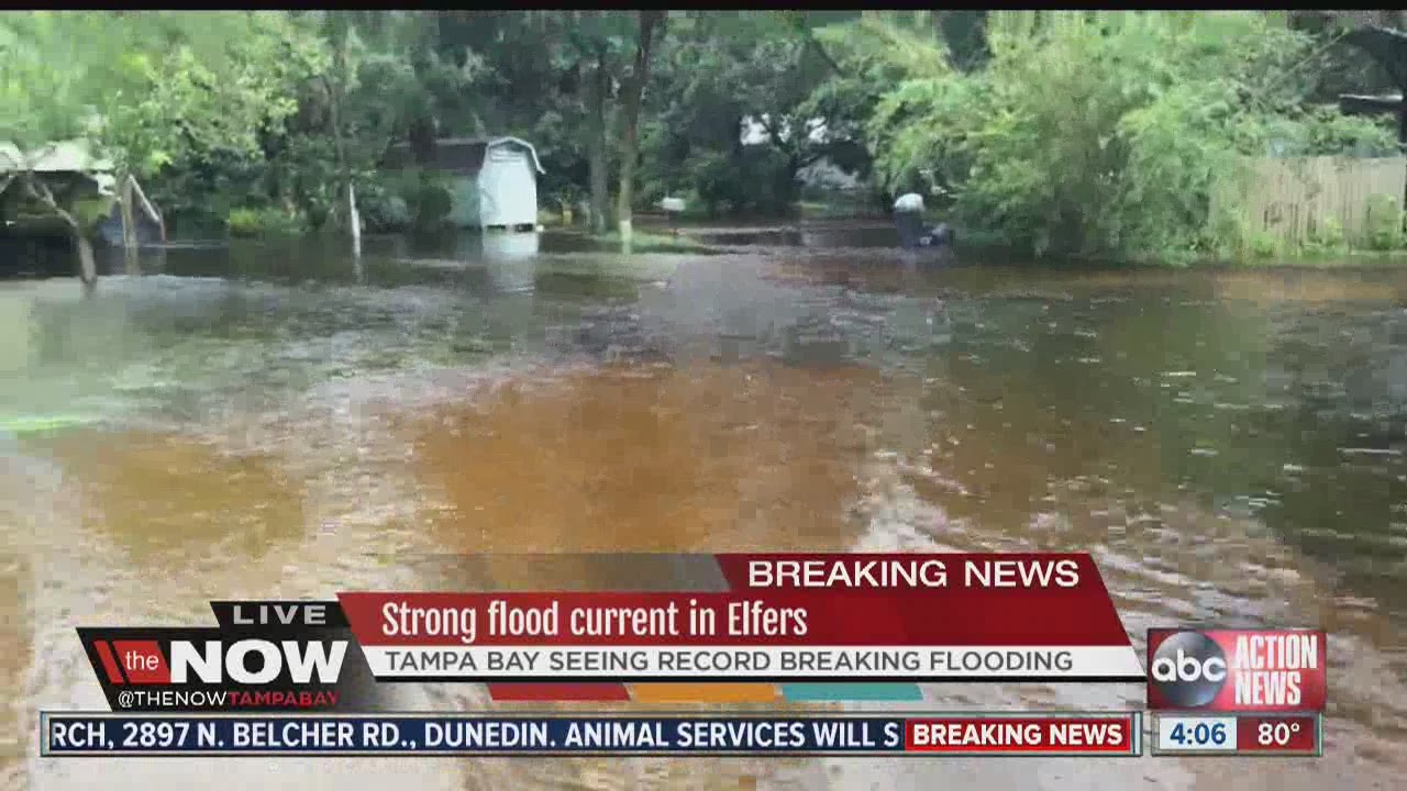 Flood waters inundate Elfers community again - YouTube