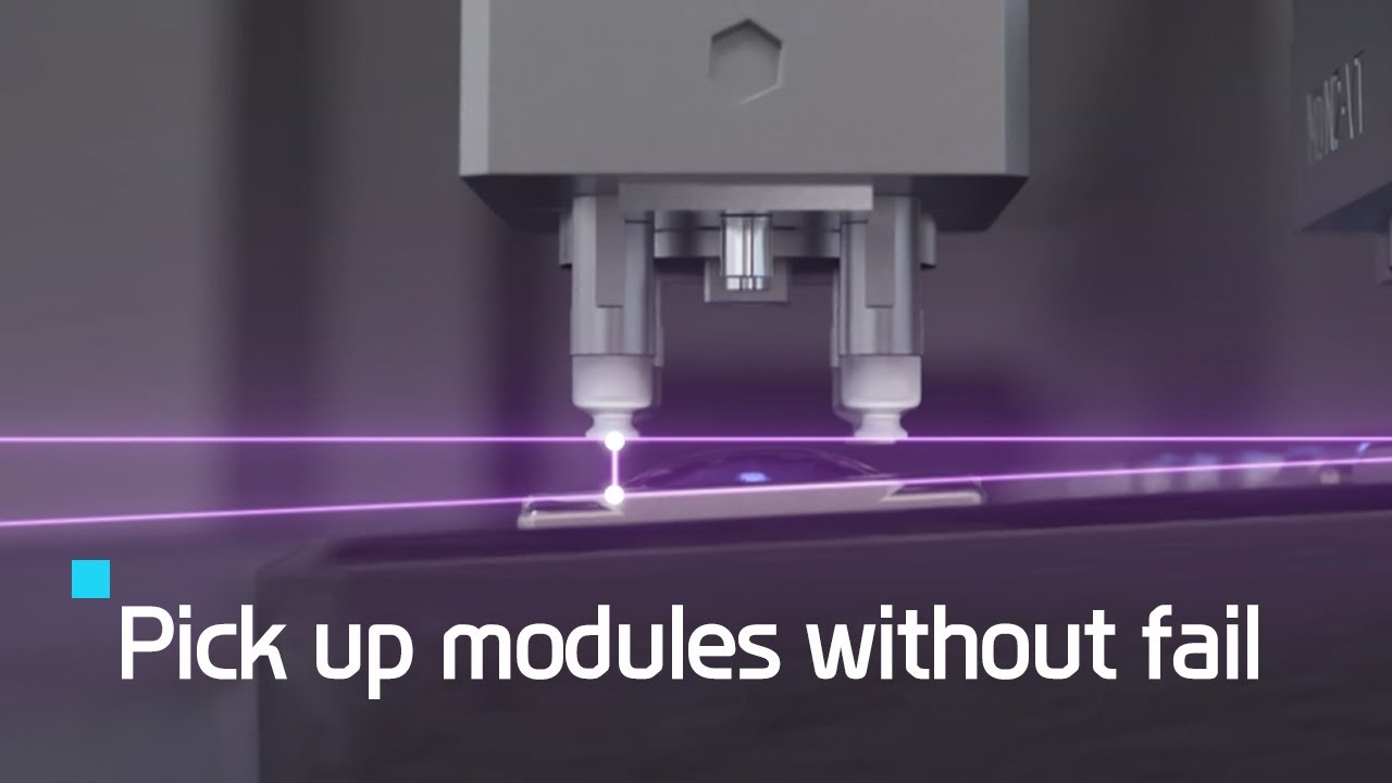 Force control picker (actuator) : Pick up modules from tilted tray ...