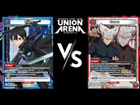 Union Arena Blue Kirito vs Garou / Union Arena Gameplay / SAO vs One ...