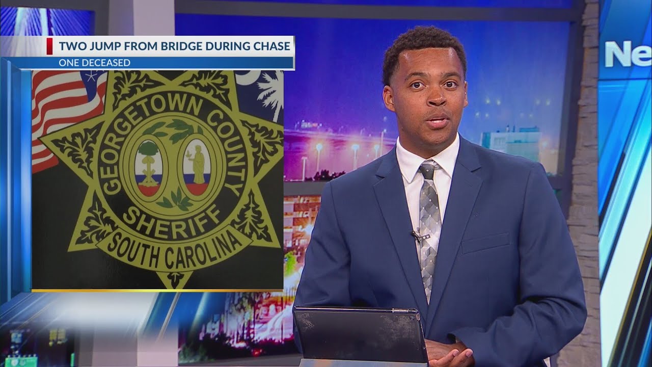 2 jump from bridge to evade law enforcement - YouTube