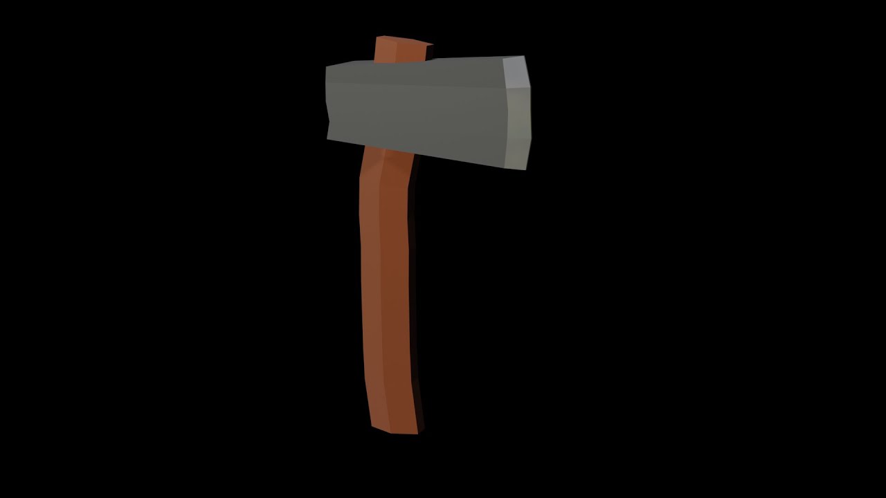 Blender Low Poly Axe | How To Create Low Poly Model With Blender ...