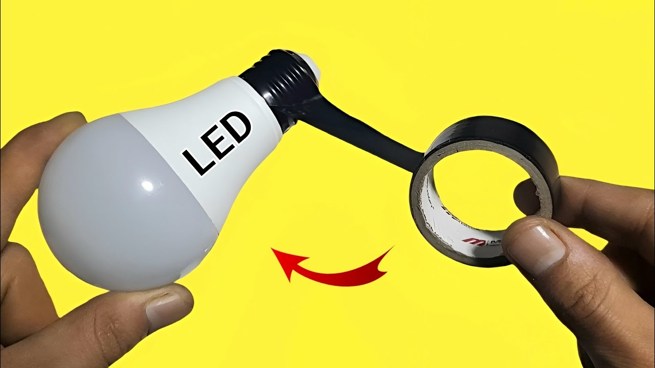 Few people know this trick, wrap an LED bulb with electrical tape and ...