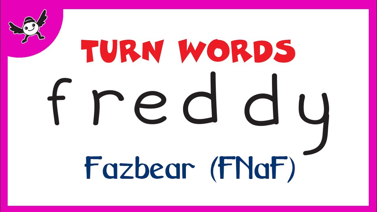 FNaF | How To Turn Words FREDDY into A Cartoon Freddy Fazbear ...