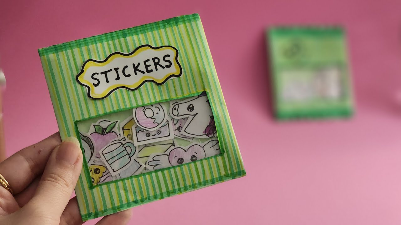 Paper sticker bag for gift|how to make paper bag|kawaii stickers bag ...