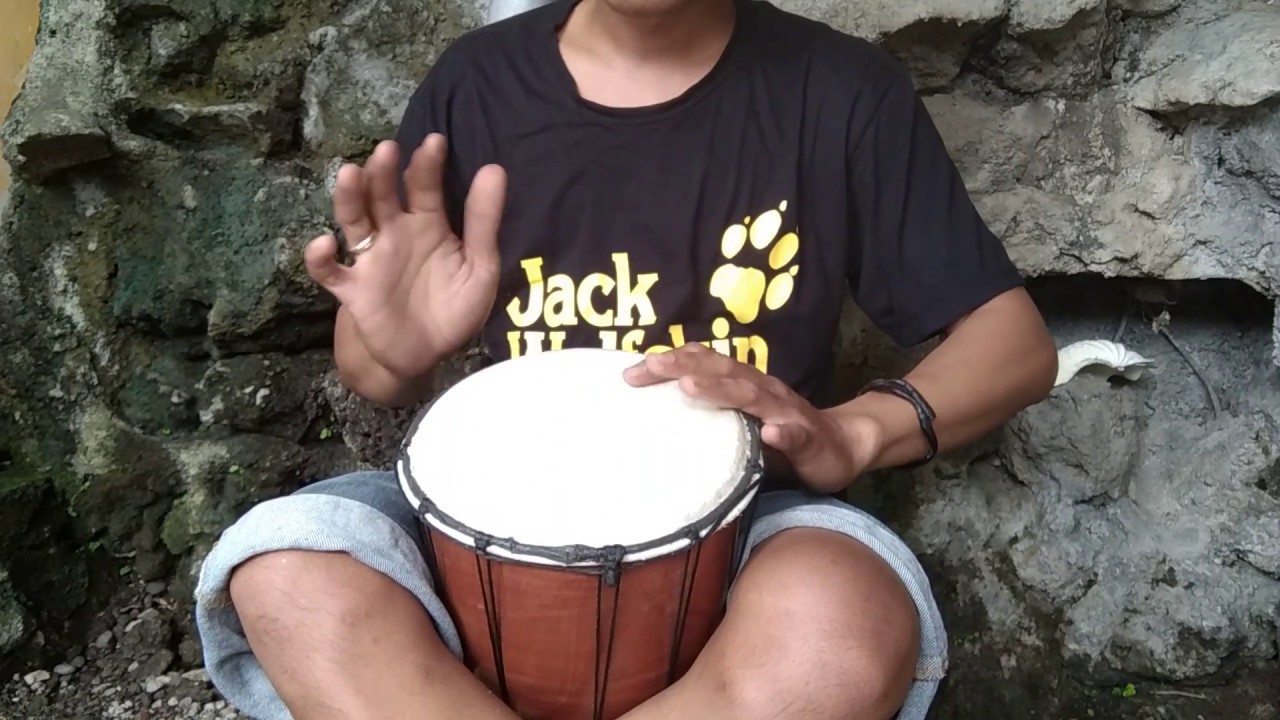 Alat Musik Djembe Kendang Afrika Size T 40cm (Jimbe) - YouTube