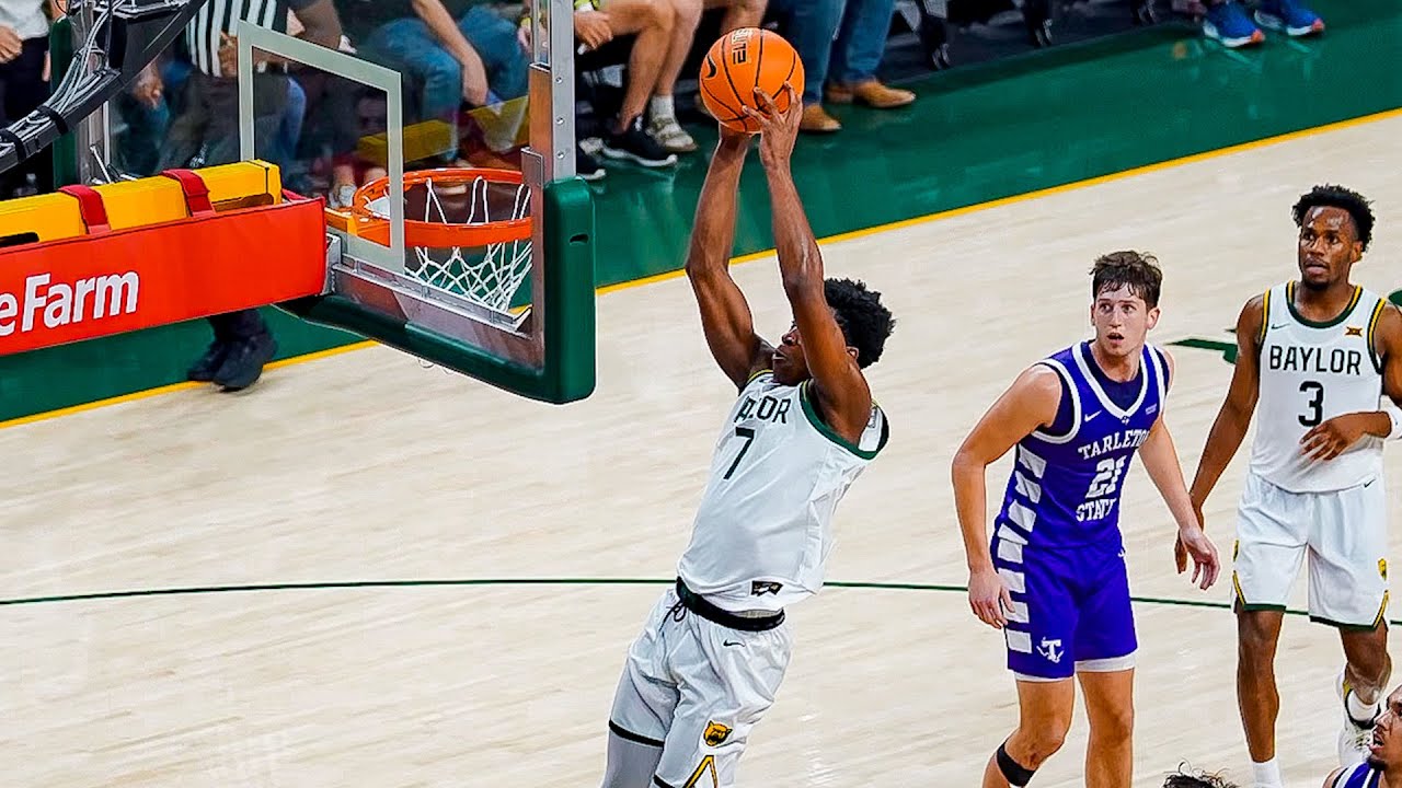 Baylor Basketball (M): VJ Edgecombe Dunks vs. Tarleton State | November ...