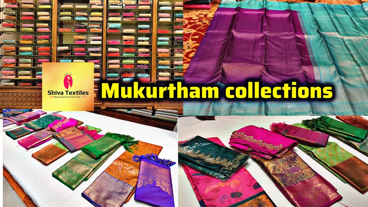 Shiva Textiles Coimbatore‼️Mukurtham pure pattu saree collections👌👌 ...