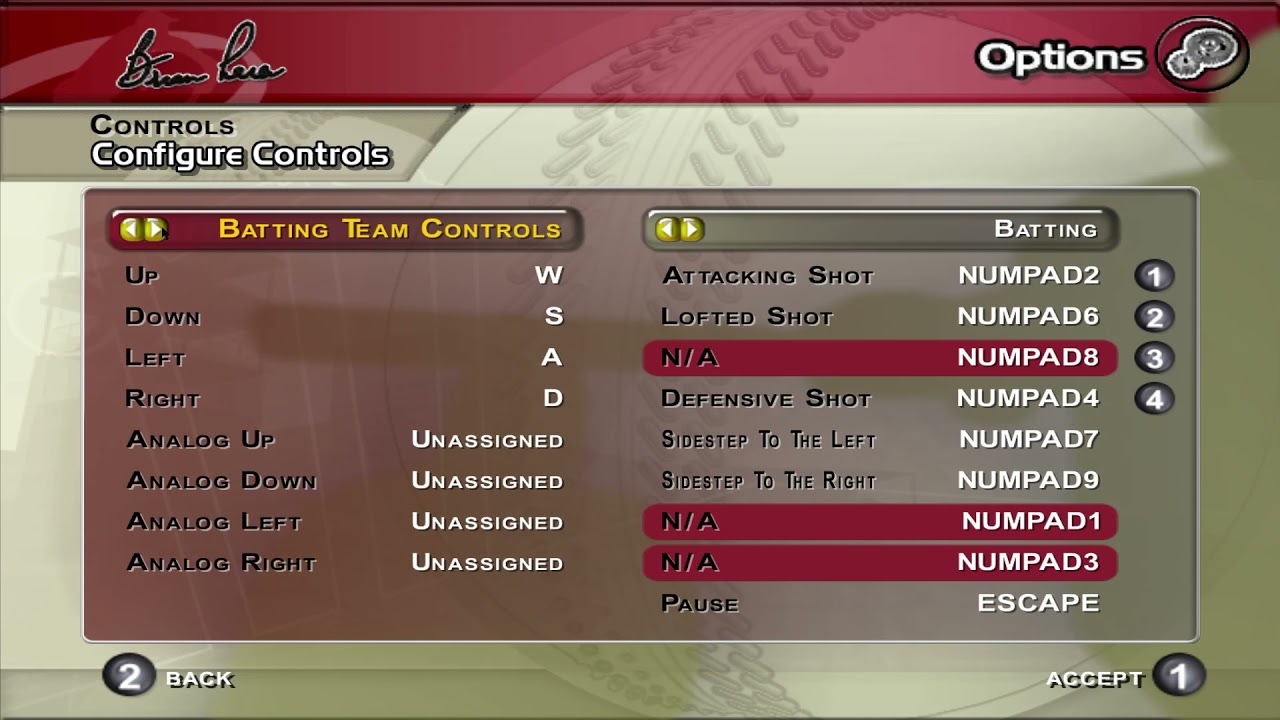Brian Lara International Cricket 2005 - PC Keyboard Controls - YouTube