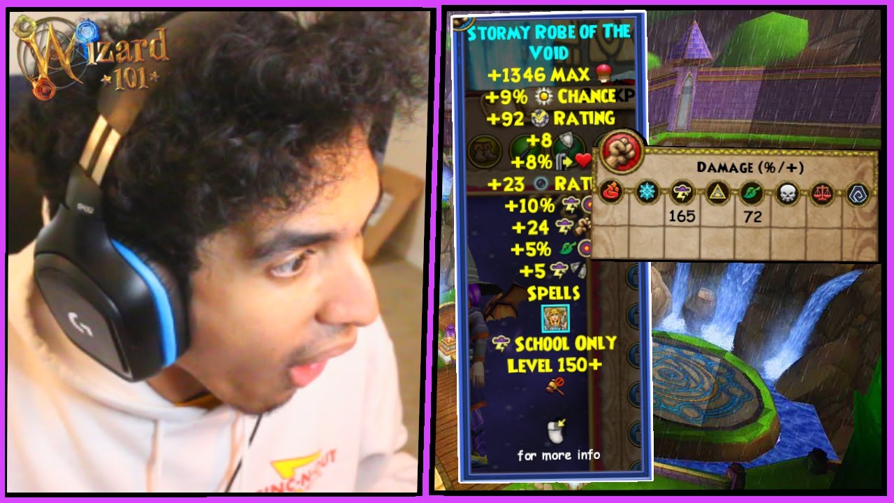 Wizard101 Max (150) Storm PvP: 165% Damage Setup With *NEW* RAID GEAR ...