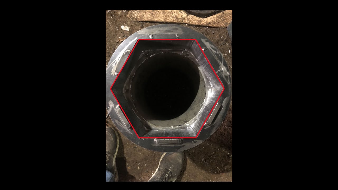 converting round pipe to hexagonal pipe - YouTube