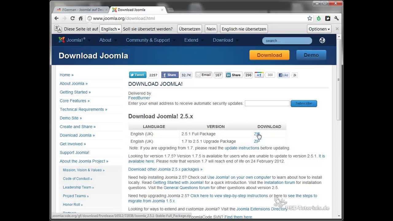 Joomla! Tutorial: Lokale Installation - YouTube