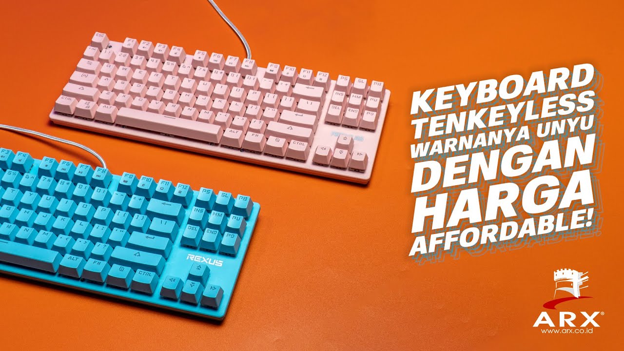 KEYBOARD MECHANICAL TKL TERJANGKAU PINK & BLUE | Review Rexus Keyboard ...