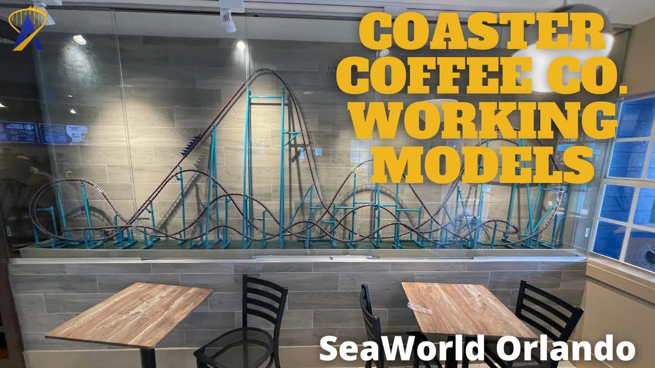 Roller Coaster Models in Coaster Coffee Co. at SeaWorld Orlando - YouTube