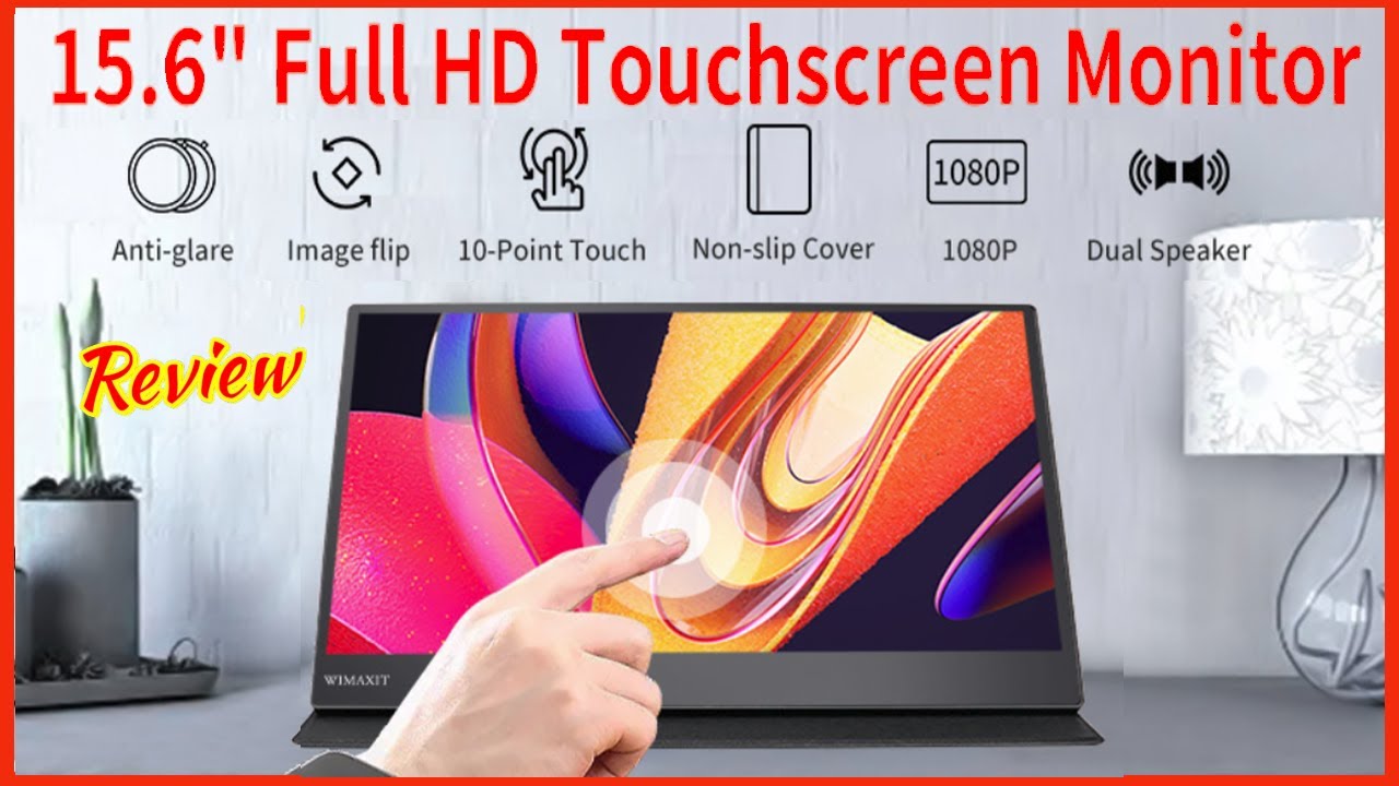 15.6" HD Portable Travel Monitor with Touch Screen for Work ...