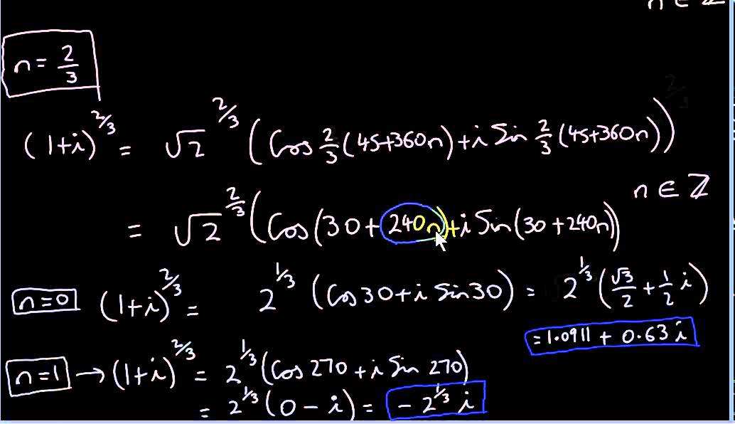 General Polar Form and rational powers of a complex number - YouTube