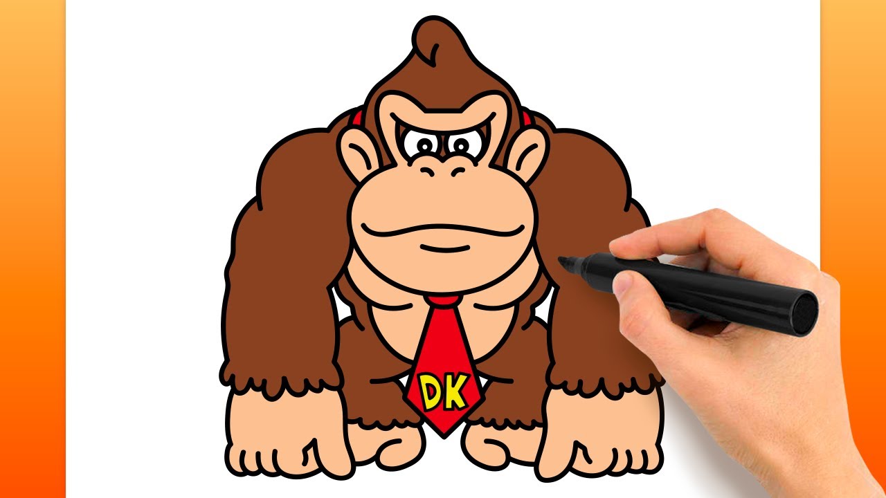 Comment Dessiner Donkey Kong (Tutoriel De Dessin Facile) - YouTube