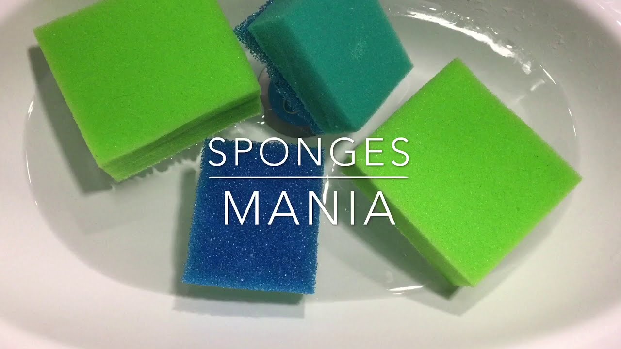 ASMR SPONGES | Crunchy bath sponges with water and soap | Water, soap ...