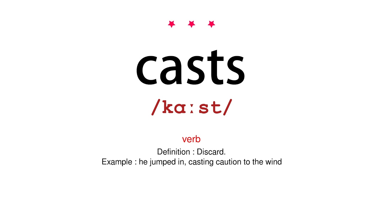 How to pronounce casts - Vocab Today - YouTube