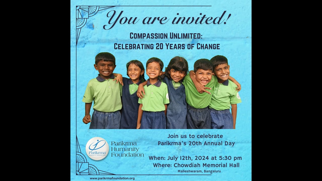 Parikrma Humanity Foundation 20th Annual Day - YouTube