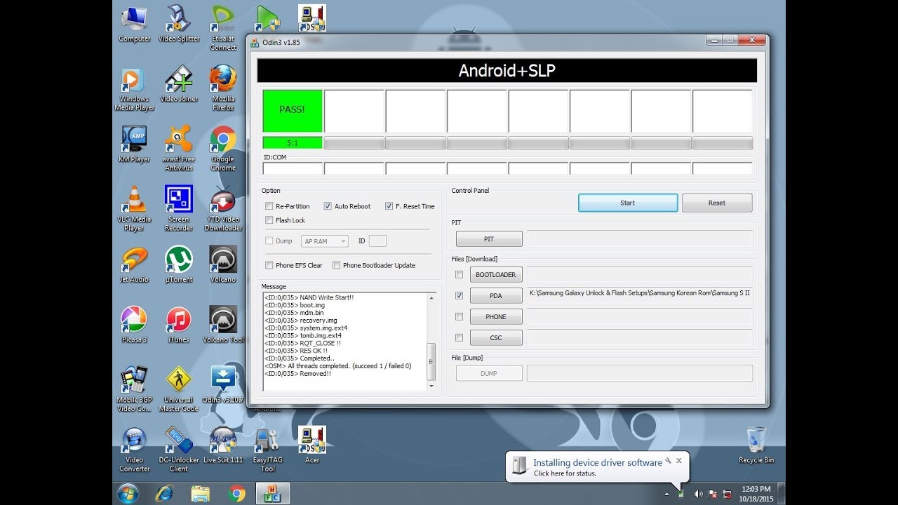 How Two Flash Samsung SHV E120S Odin Tool - YouTube