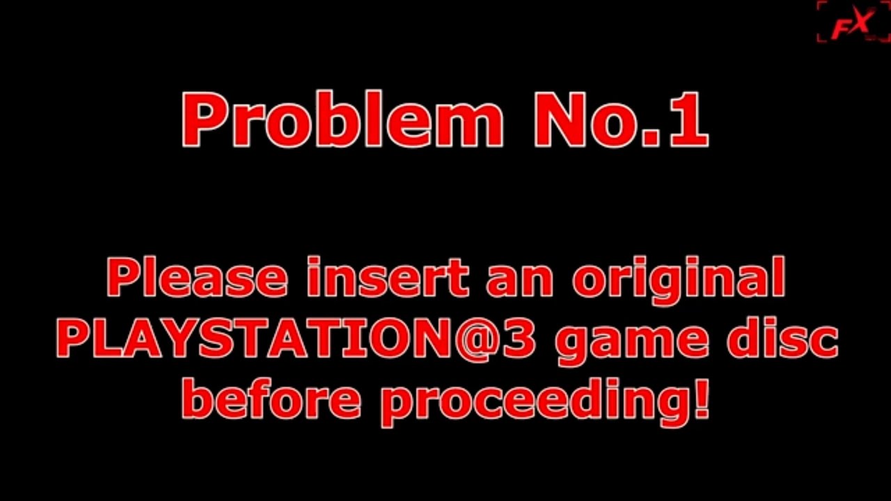 How To Fix Game PS3 Please Insert An Original PlayStation 3 Game Disc ...