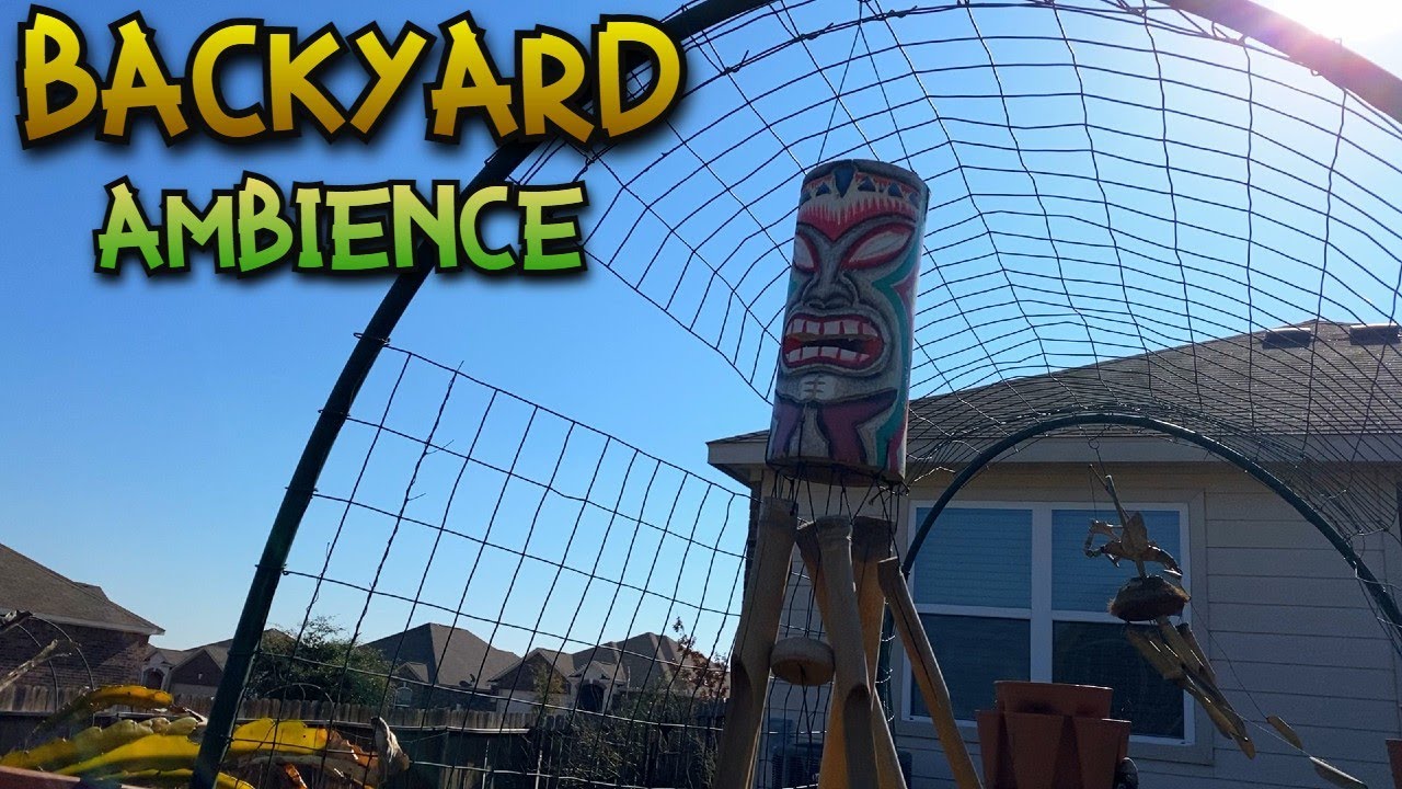 Backyard Ambience - Windy Winter Tiki - YouTube