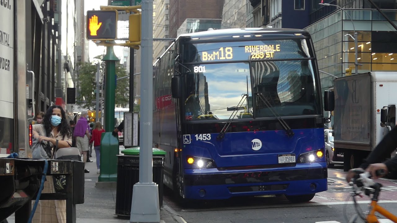 MTA Bus: 2021 Prevost X3-45 BxM18 Express Bus #1453 at E 56th St ...