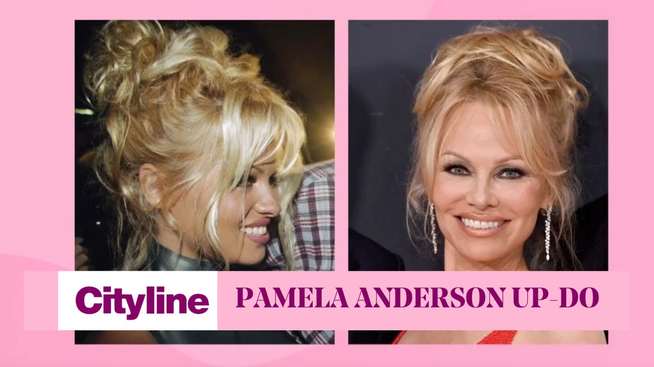 A 90's Pamela Anderson up-do tutorial - YouTube