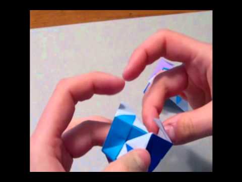 Modular Origami: Sonobe Cube Hybrid (12 units) - YouTube